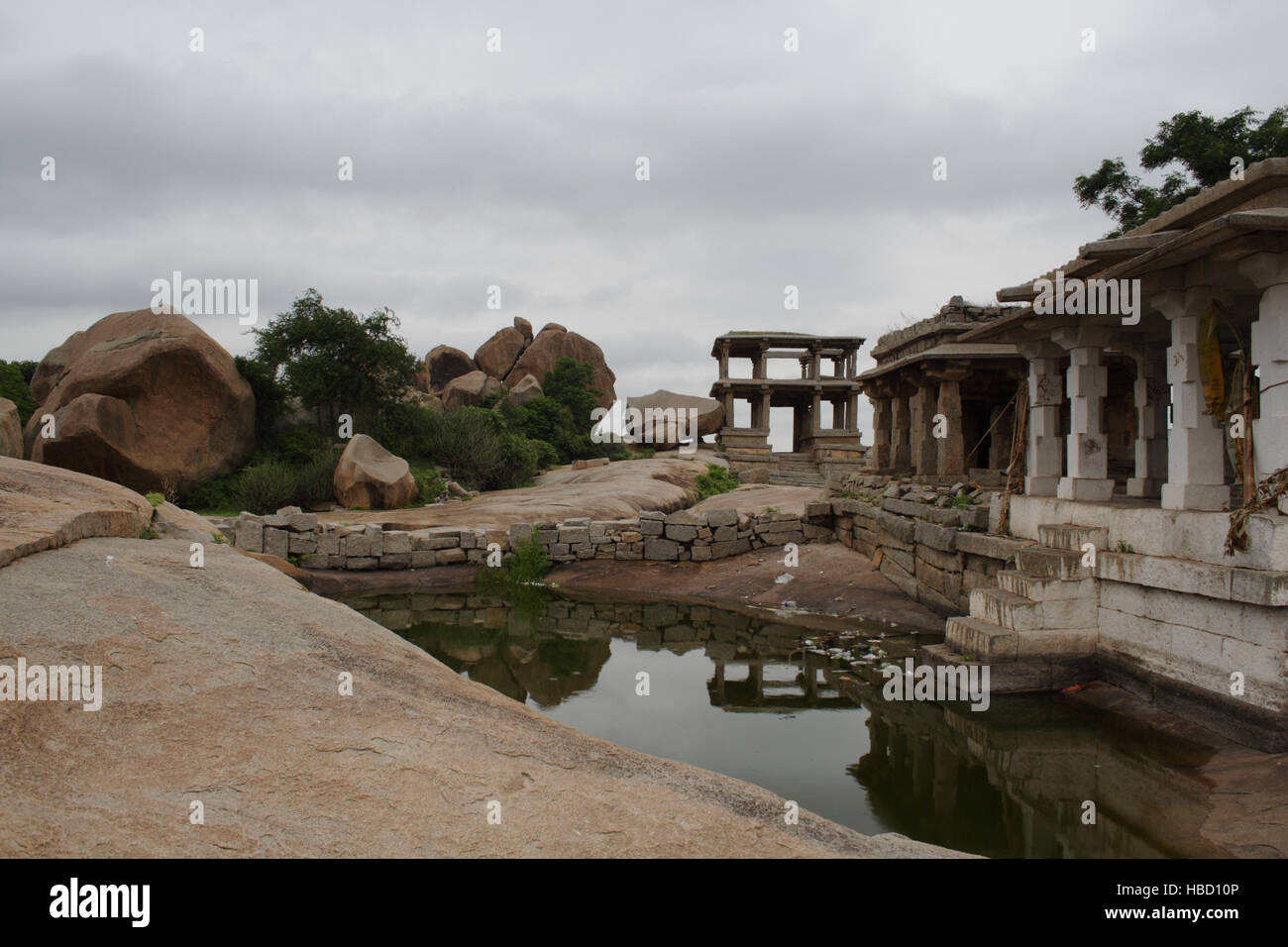 Ancient stone structure built by Vijayanagara dynasty, Hampi, Karnataka ...