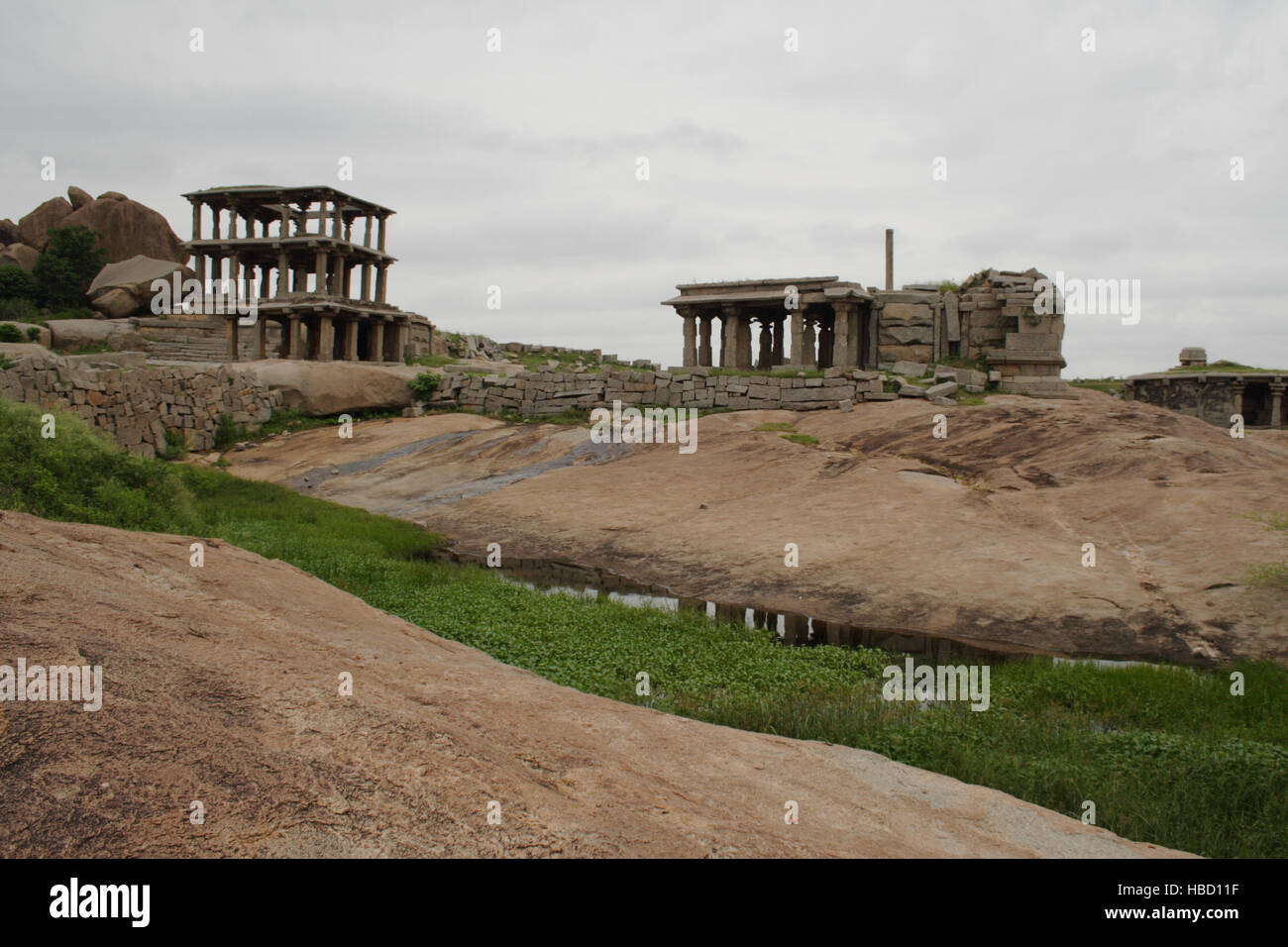 Ancient stone structure built by Vijayanagara dynasty, Hampi, Karnataka ...