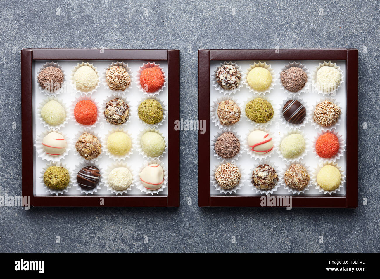 Chocolate truffles mix Stock Photo - Alamy