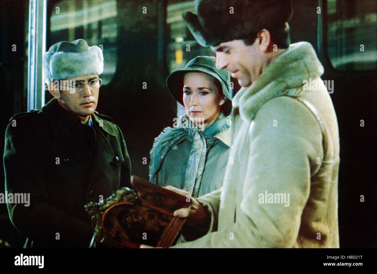 ENIGMA, from left: Martin Sheen, Brigitte Fossey, Sam Neill, 1983 ...