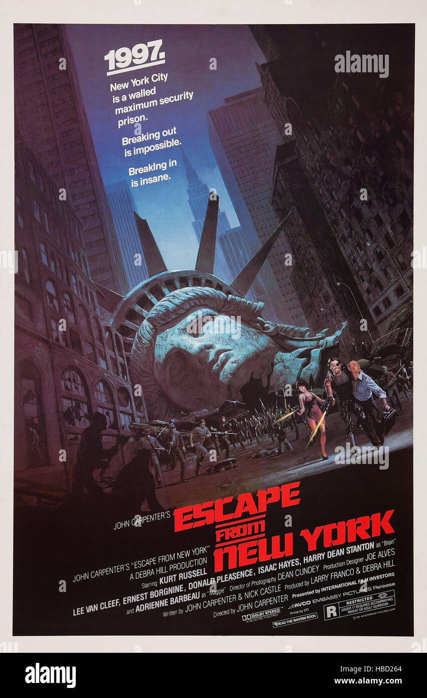 ESCAPE FROM NEW YORK, US poster, 1981, (c) AVCO Embassy Pictures ...
