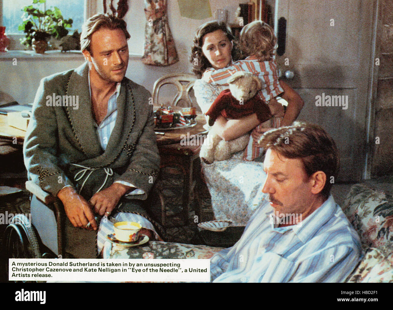 EYE OF THE NEEDLE, Christopher Cazenove (in wheelchair), Kate Nelligan ...