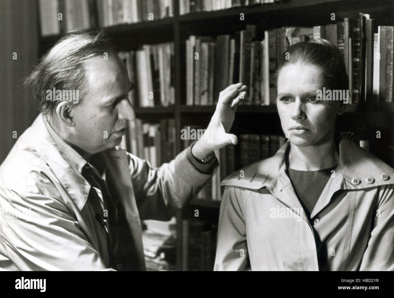 FACE TO FACE, Ingmar Bergman directing Liv Ullmann, 1976 Stock Photo ...