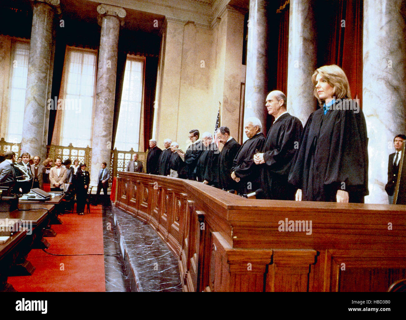 FIRST MONDAY IN OCTOBER, (standing third left) Herb Vigran, Walter ...