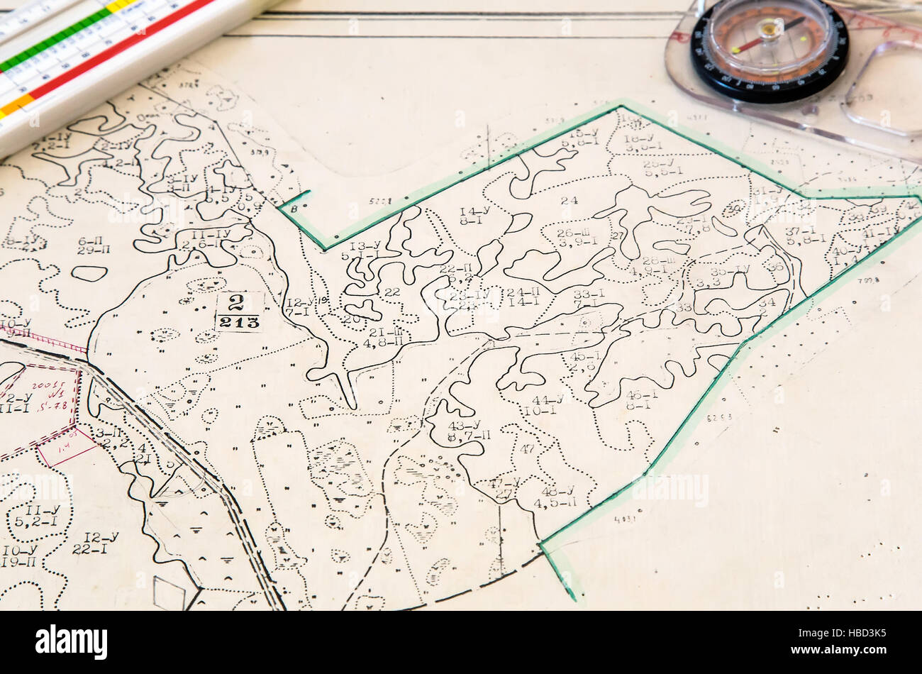 Map area marking hi-res stock photography and images - Alamy