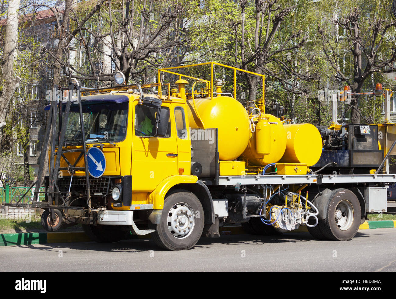 Vehicles for road marking Stock Photo - Alamy