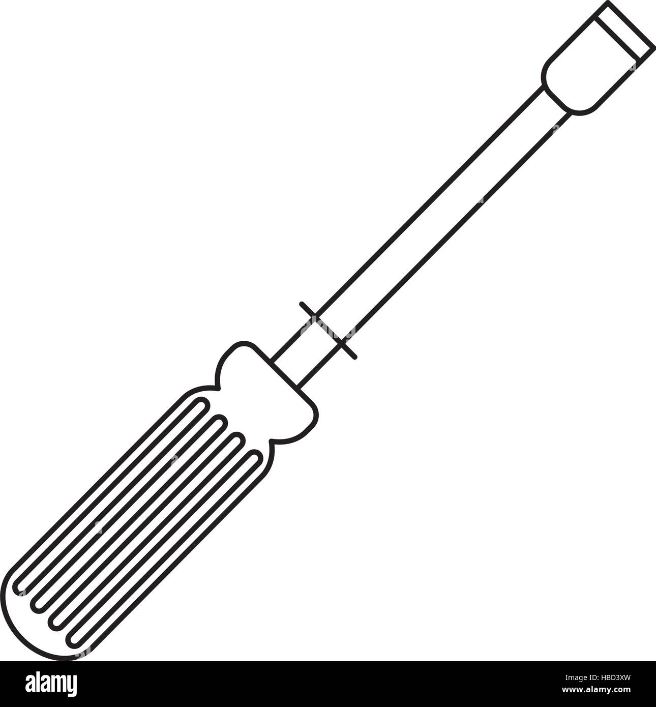 Screwdriver icon. Tool instrument repair and construction theme ...