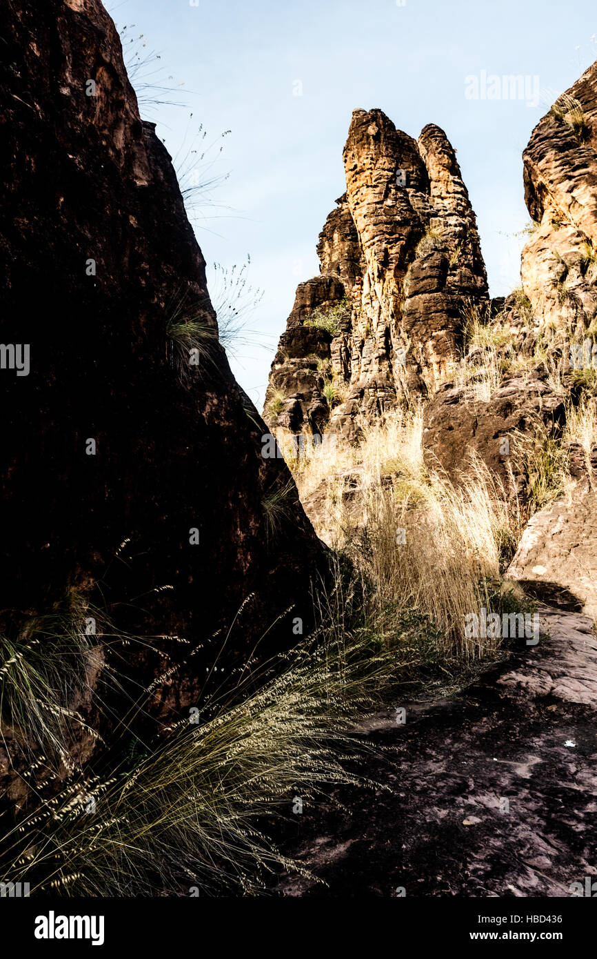 The peaks of Sindou Stock Photo - Alamy