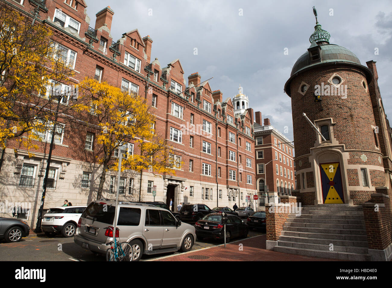 View of a street in Cambridge, MA Stock Photo - Alamy