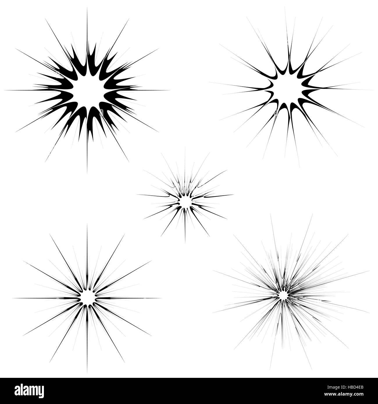 Explode Flash, Cartoon Explosion. Burst Set Stock Photo - Alamy