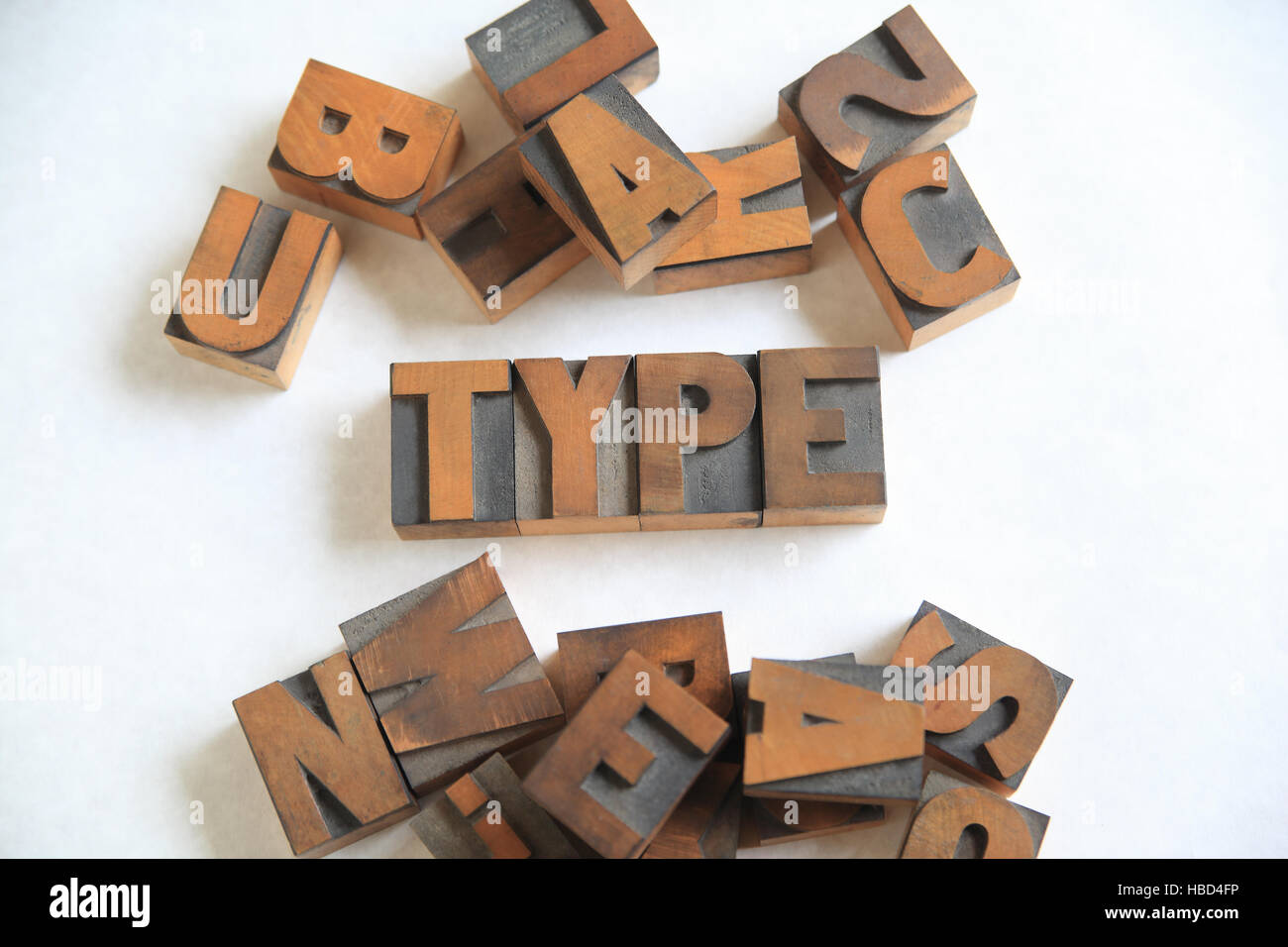 Wood type alphabet hi-res stock photography and images - Alamy