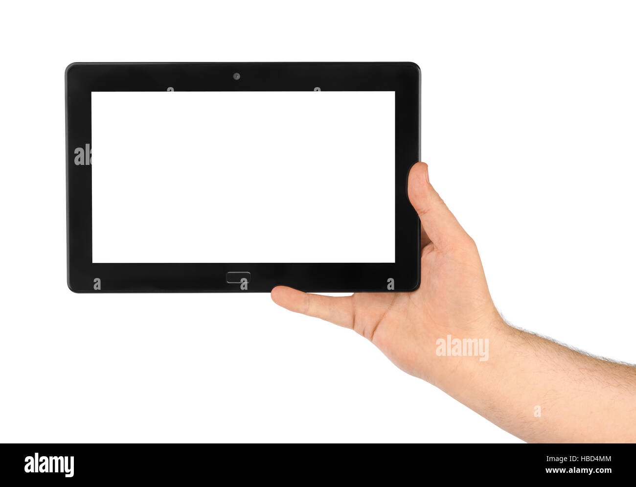 Hand with touchpad pc Stock Photo - Alamy