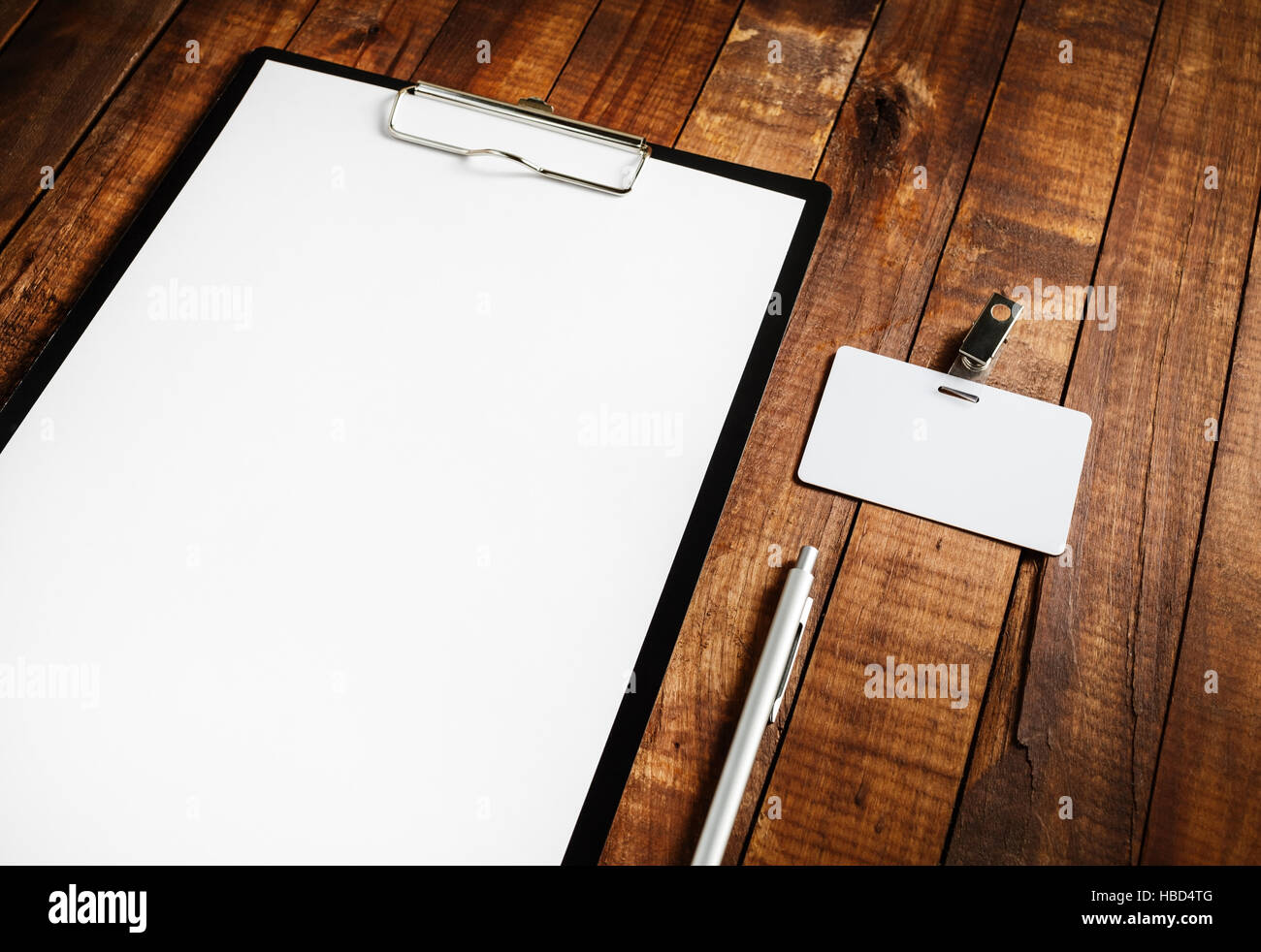 Letterhead, badge and pen Stock Photo - Alamy