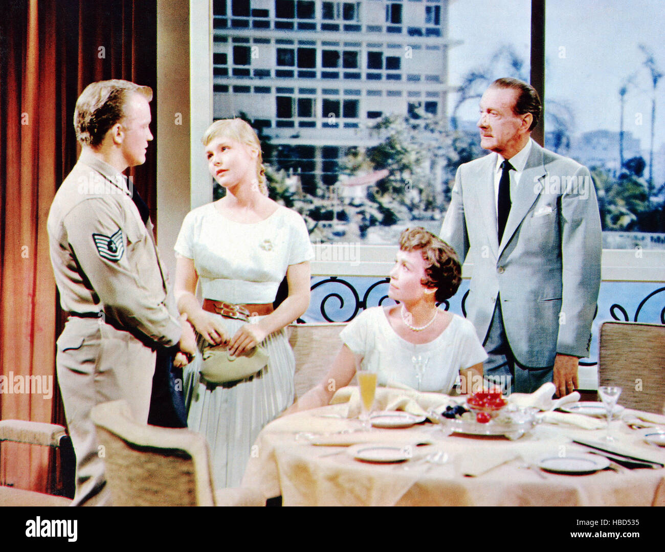 HOLIDAY FOR LOVERS, from left: Gary Crosby, Carol Lynley, Jane Wyman ...