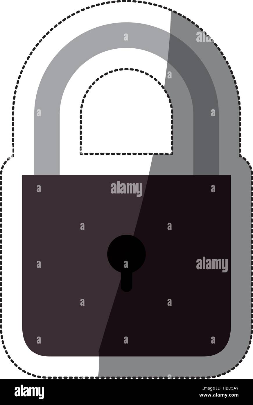 Padlock icon. Security system warning protection and danger theme ...