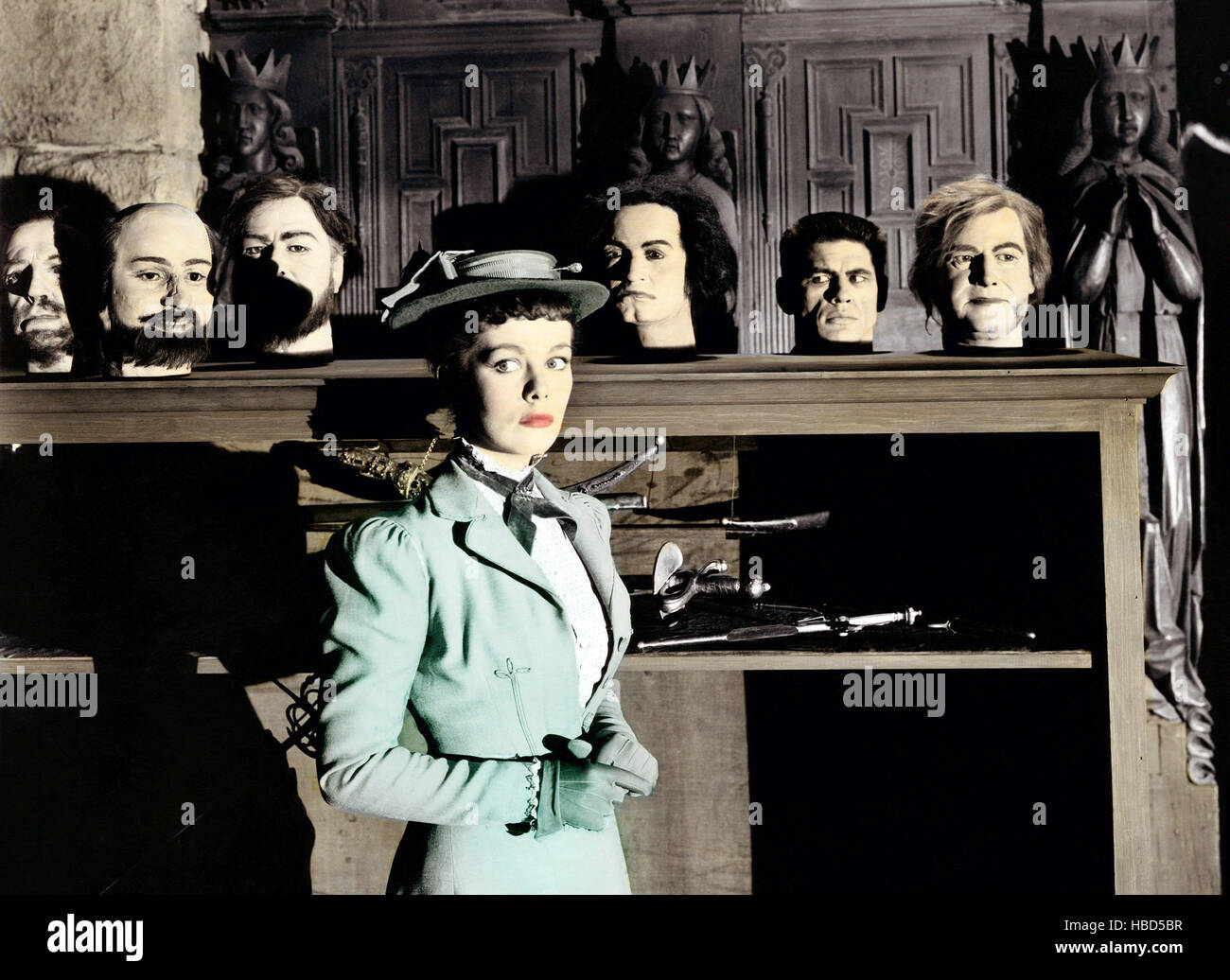 HOUSE OF WAX, Phyllis Kirk, Charles Bronson (second head from right ...