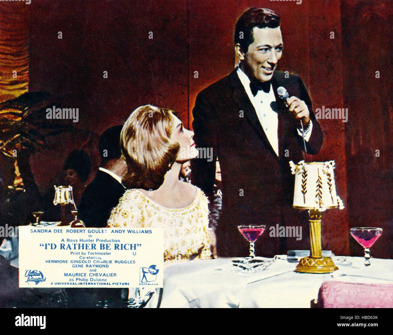 I'D RATHER BE RICH, from left: Sandra Dee, Andy Williams, 1964 Stock ...
