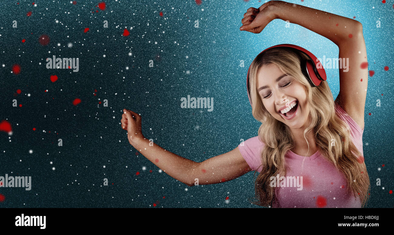 Woman dancing headphones hi-res stock photography and images - Alamy