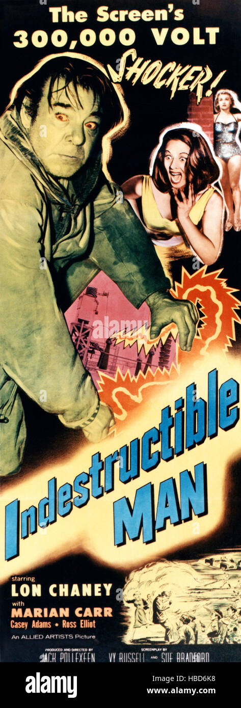 INDESTRUCTIBLE MAN, Lon Chaney Jr., Marian Carr, 1956 Stock Photo - Alamy