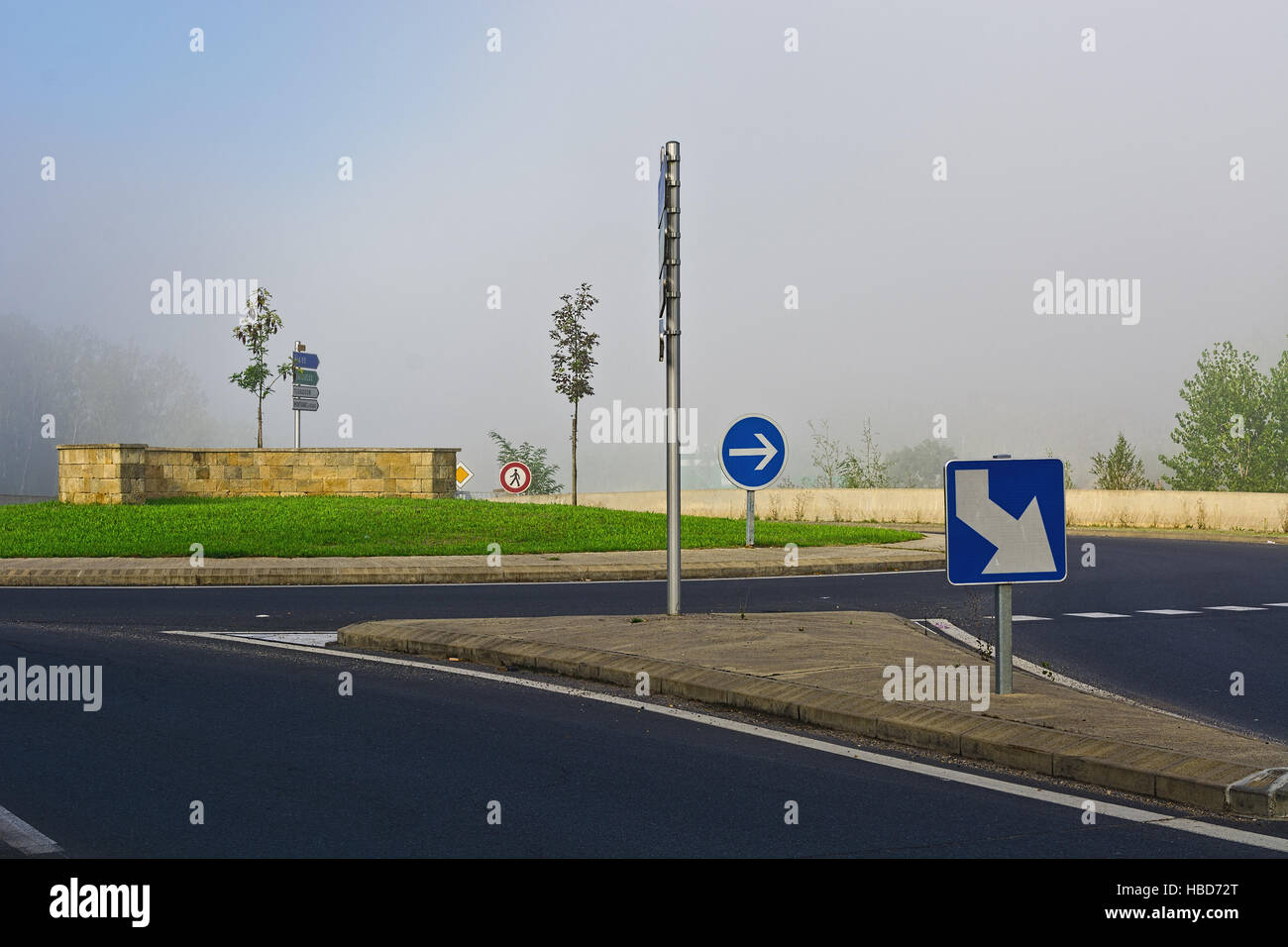 Circular Square in Mist Stock Photo - Alamy