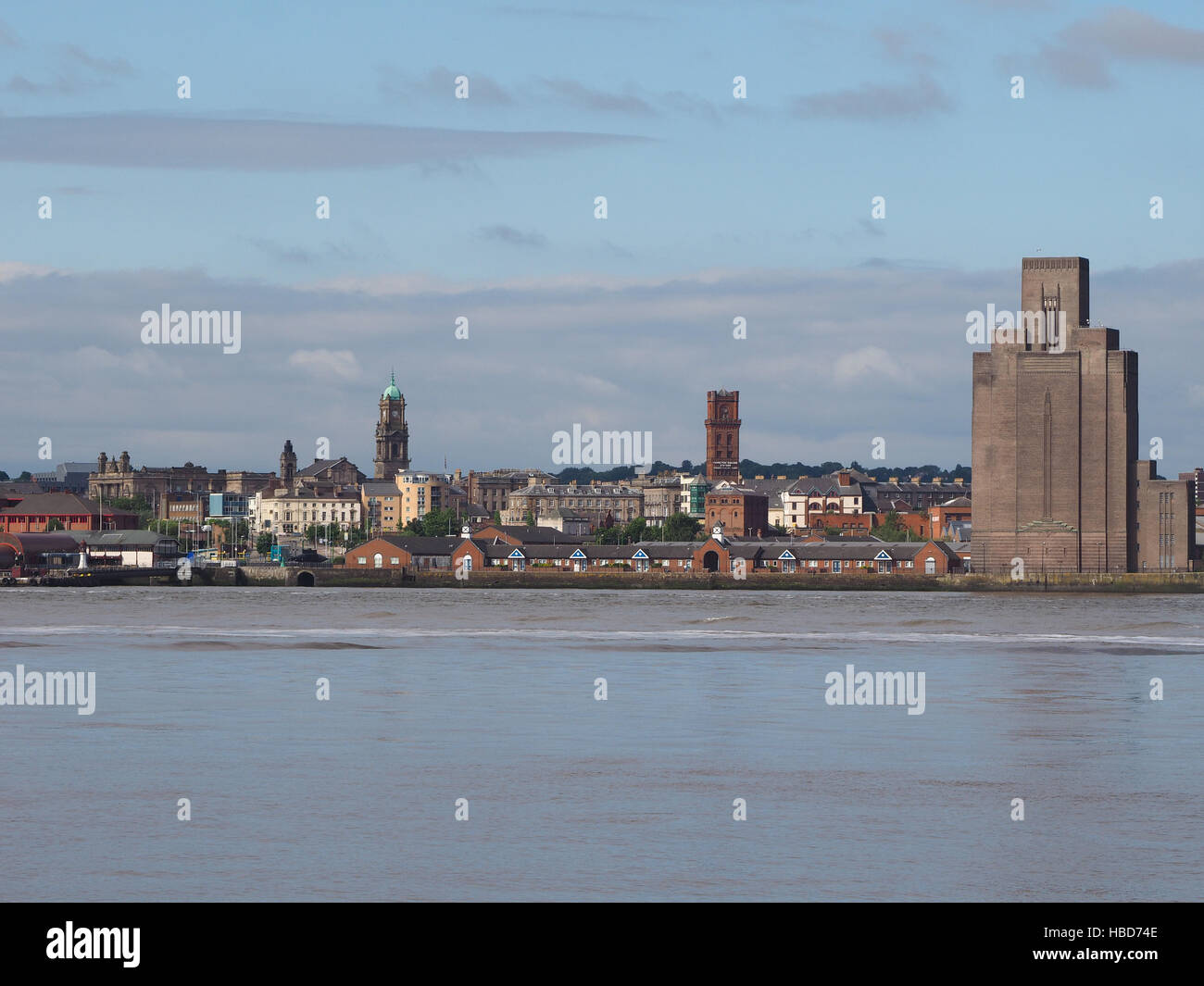 View of Birkenhead in Liverpool Stock Photo - Alamy
