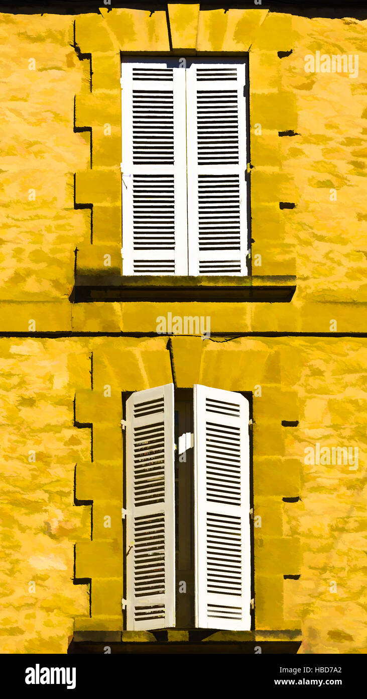 Windows with Closed Shutter Stock Photo - Alamy
