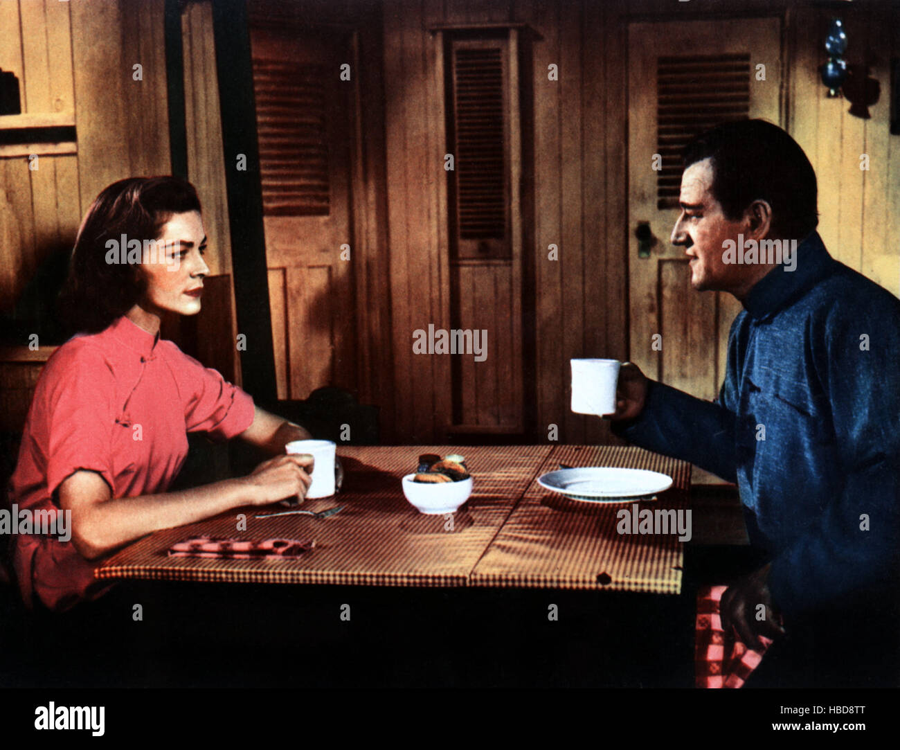 BLOOD ALLEY, Lauren Bacall, John Wayne, 1955 Stock Photo - Alamy