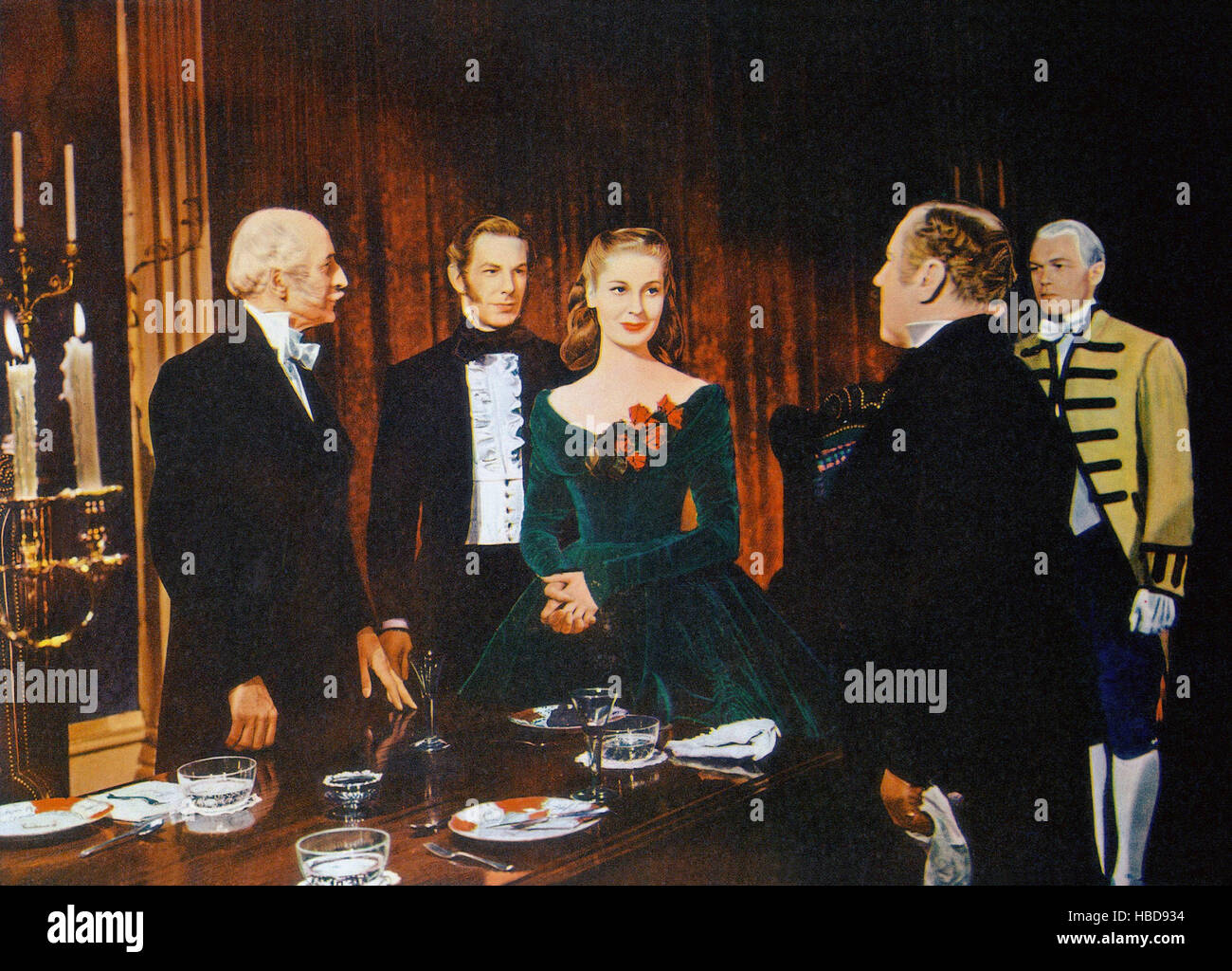 BLANCHE FURY, Michael Gough (rear), Valerie Hobson (flowers), 1948 ...
