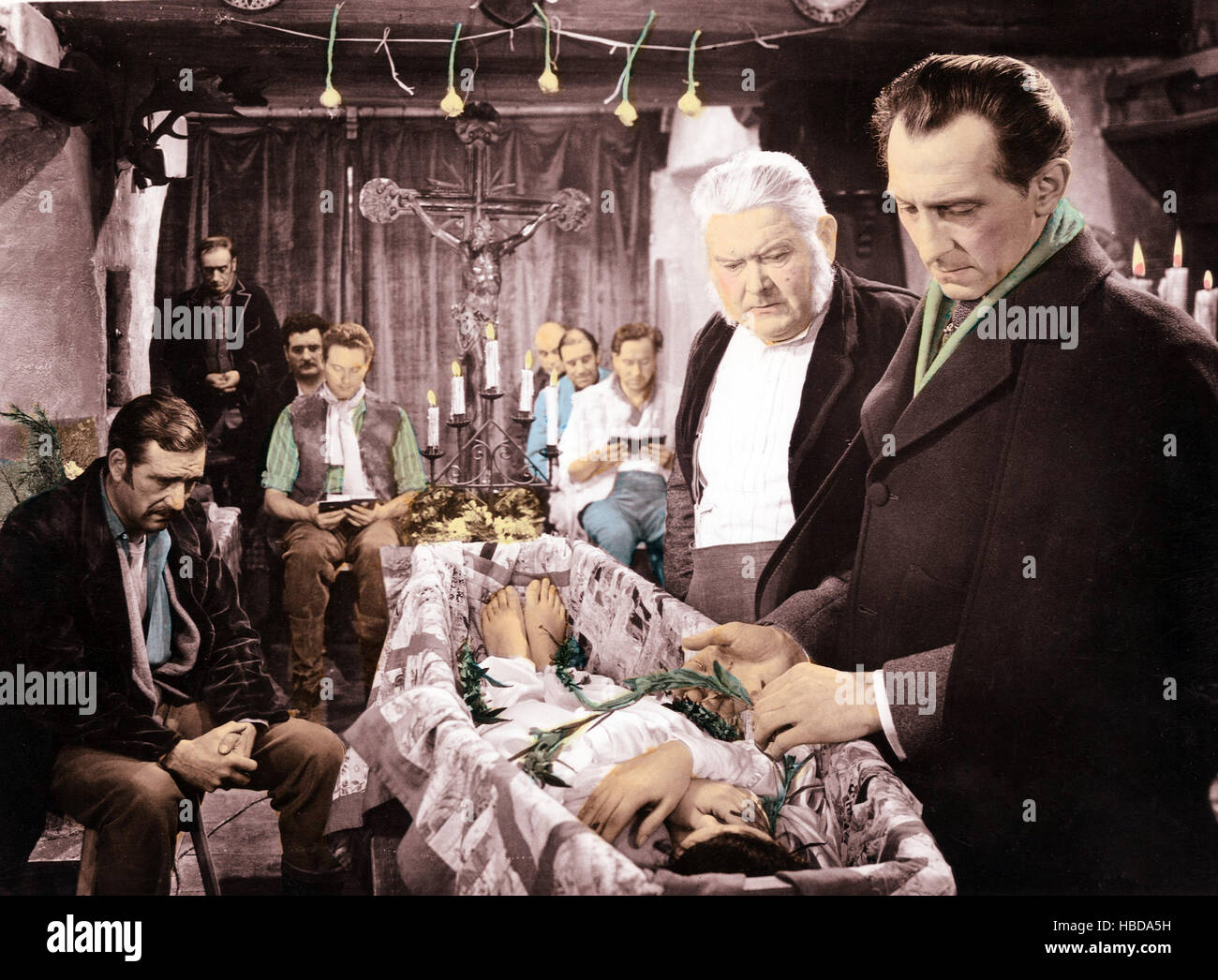 THE BRIDES OF DRACULA, Marie Devereau (coffin), Norman Pierce, Peter ...