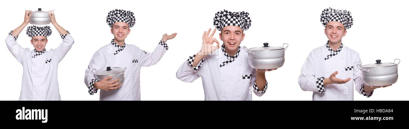 The set of photos with funny cook Stock Photo - Alamy