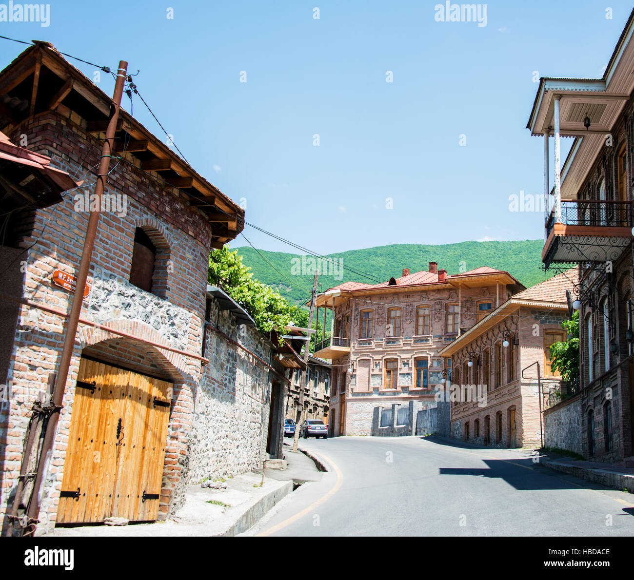 The city of sheki in azerbaijan Stock Photo - Alamy