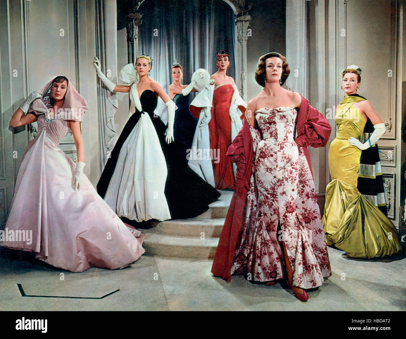 DESIGNING WOMAN, fashion show, gowns by Helen Rose, 1957 Stock Photo ...