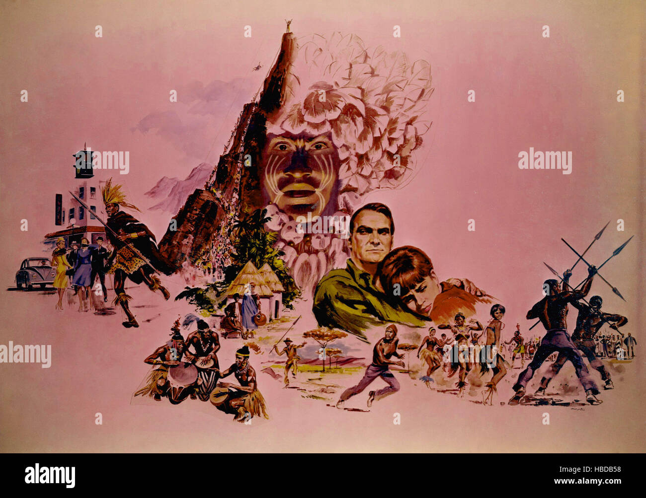 DINGAKA, Ken Gampu, Stanley Baker, Juliet Prowse, 1965 Stock Photo - Alamy