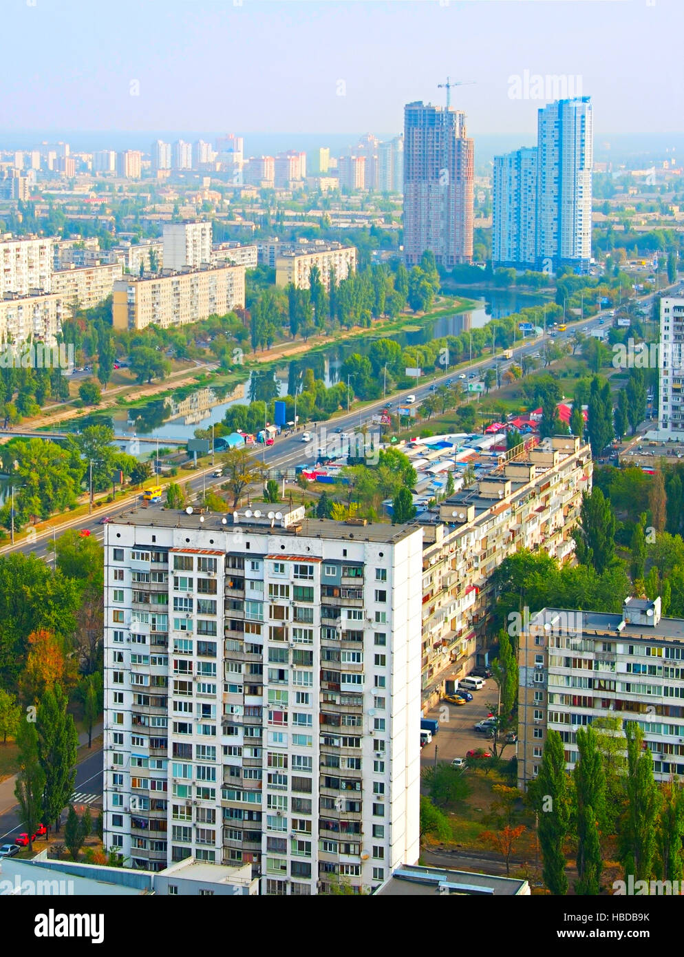 Kiev aerial view, Ukraine Stock Photo - Alamy