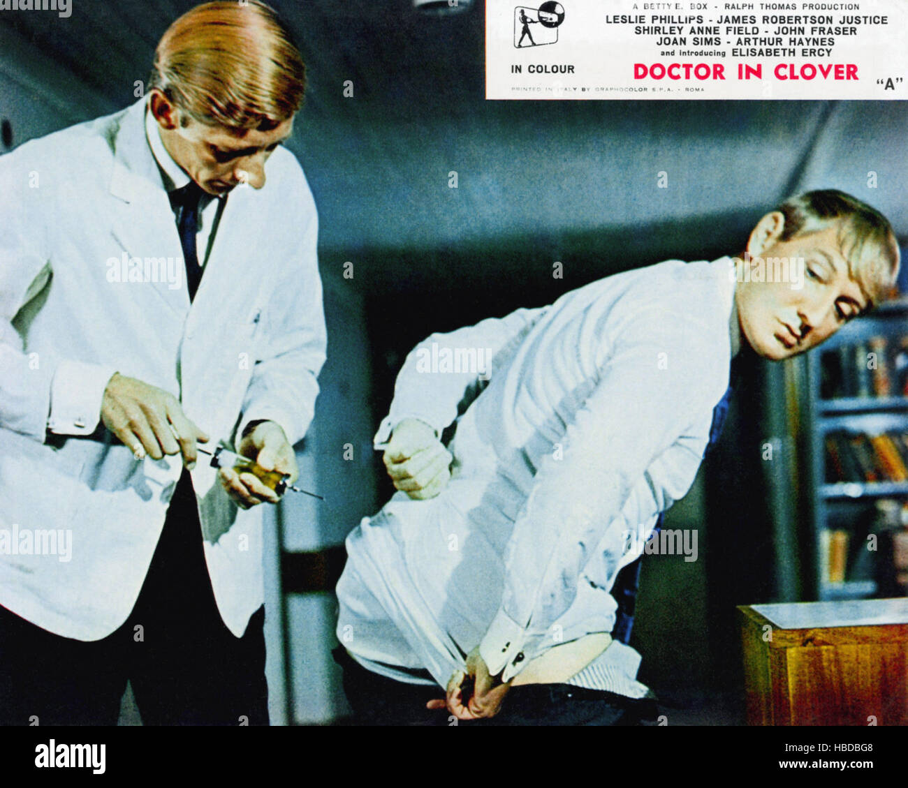 DOCTOR IN CLOVER, from left: Jeremy Lloyd, John Fraser, 1966 Stock ...
