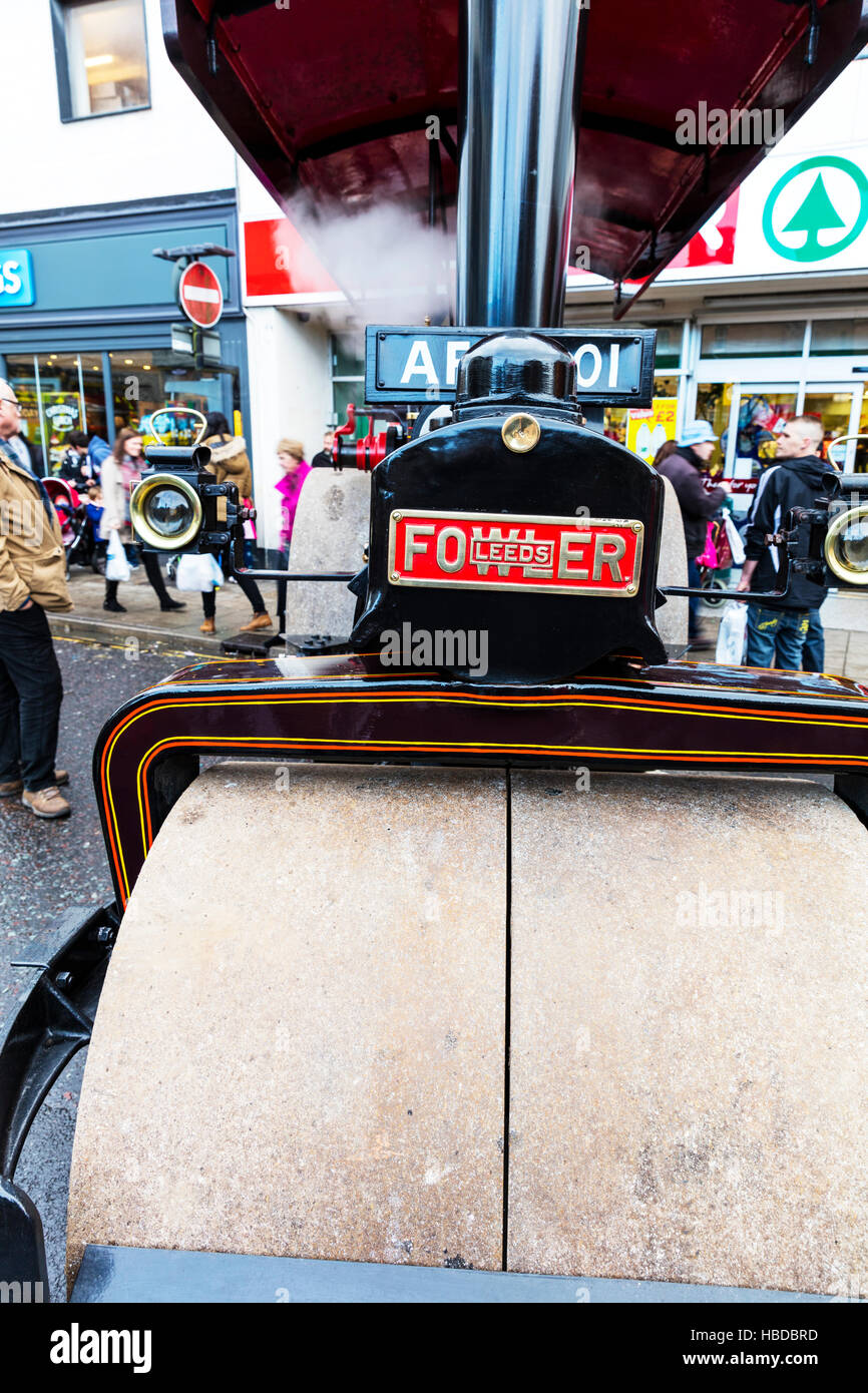 Steam roller, traction engine, front, fowler traction engine, fowler ...