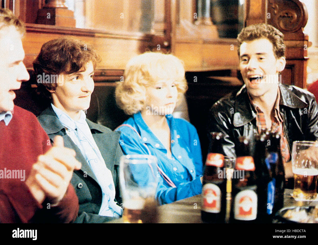 EDUCATING RITA, Julie Walters (in blue), Malcolm Douglas (leather ...