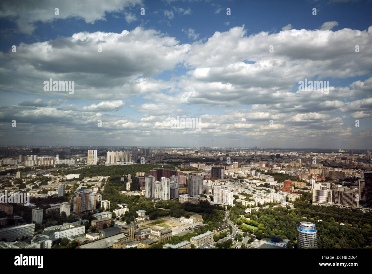 Aerial view on Moscow suburbs, Russia Stock Photo - Alamy