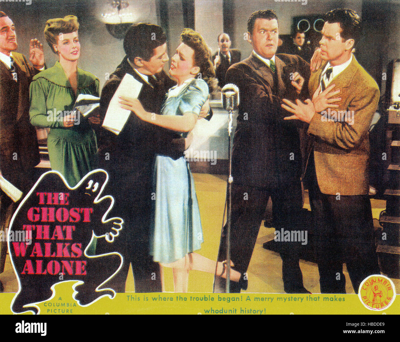 THE GHOST THAT WALKS ALONE, from left: Arthur Space, Janis Carter ...