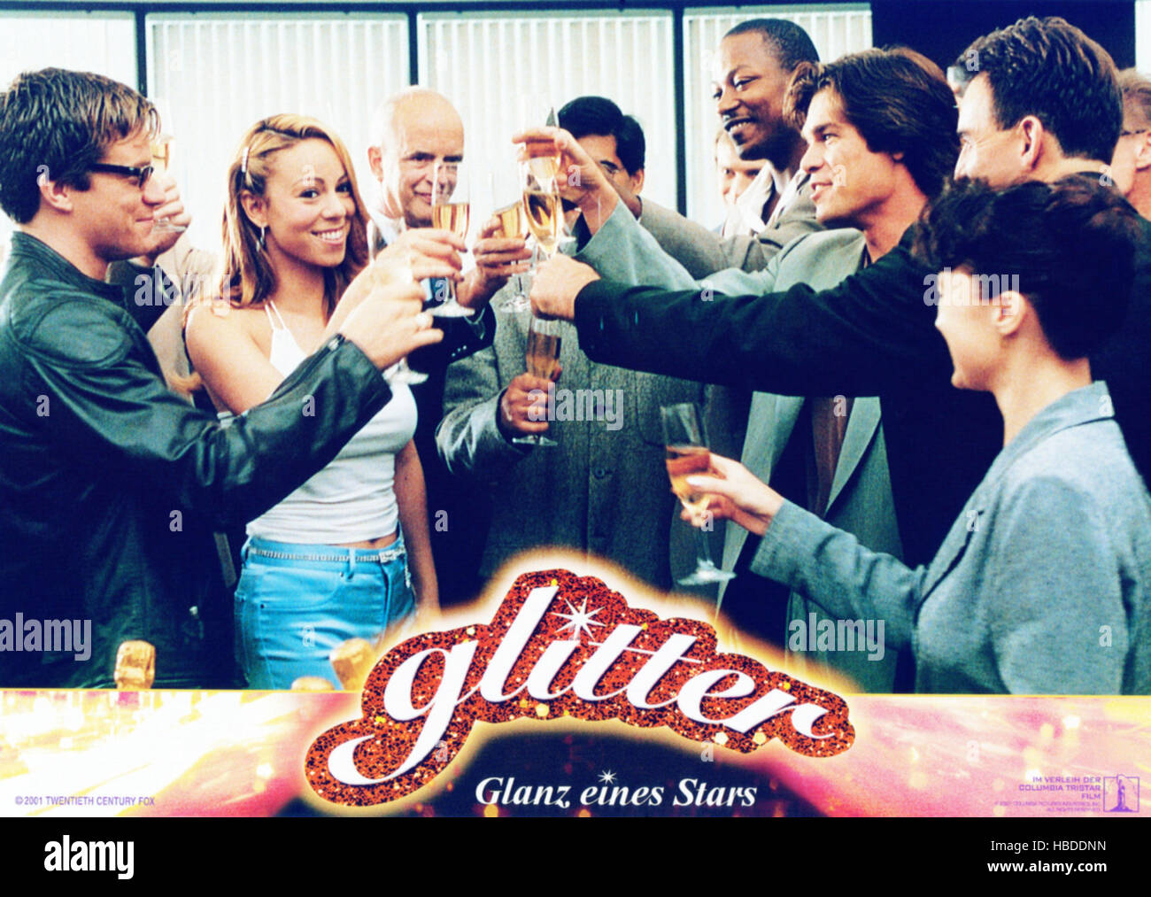 GLITTER, Mariah Carey (second from left), Max Beesley (third from right ...