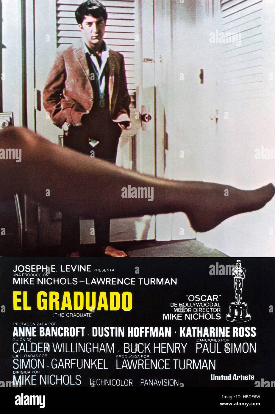 THE GRADUATE, (aka EL GRADUADO), Dustin Hoffman, 1967 Stock Photo - Alamy