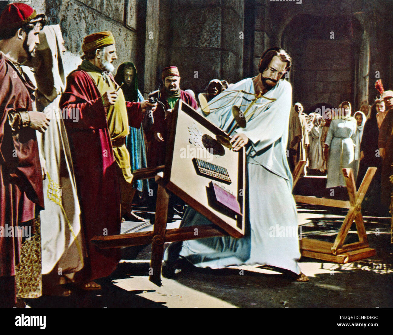 THE GREATEST STORY EVER TOLD, Max Von Sydow as Jesus Christ upending ...