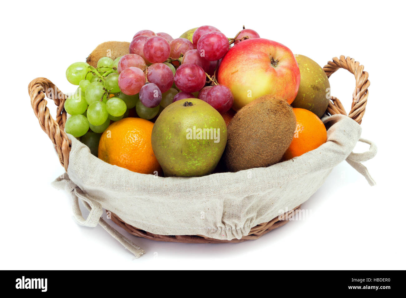 Natural fruits in basket Cut Out Stock Images & Pictures - Alamy