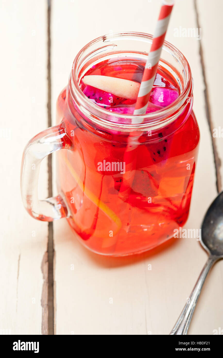 fresh fruit punch drink Stock Photo - Alamy