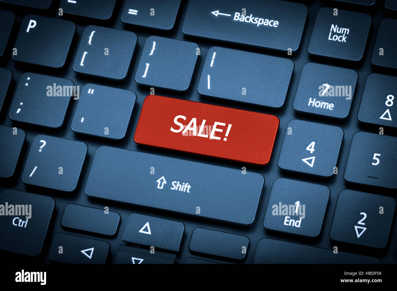 Laptop keyboard. The focus on the Sale key Stock Photo - Alamy