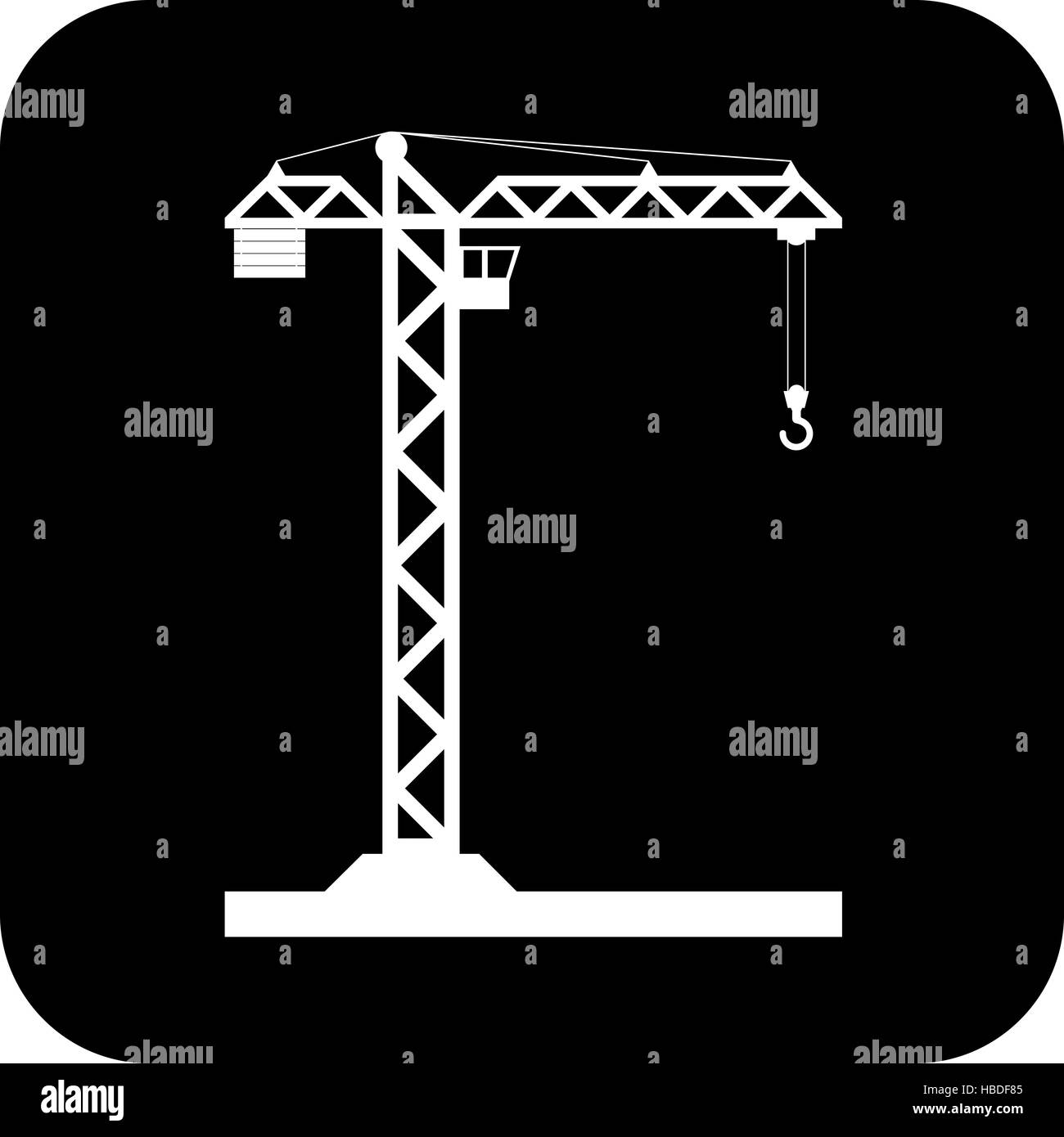 Crane building icon black white hi-res stock photography and images - Alamy