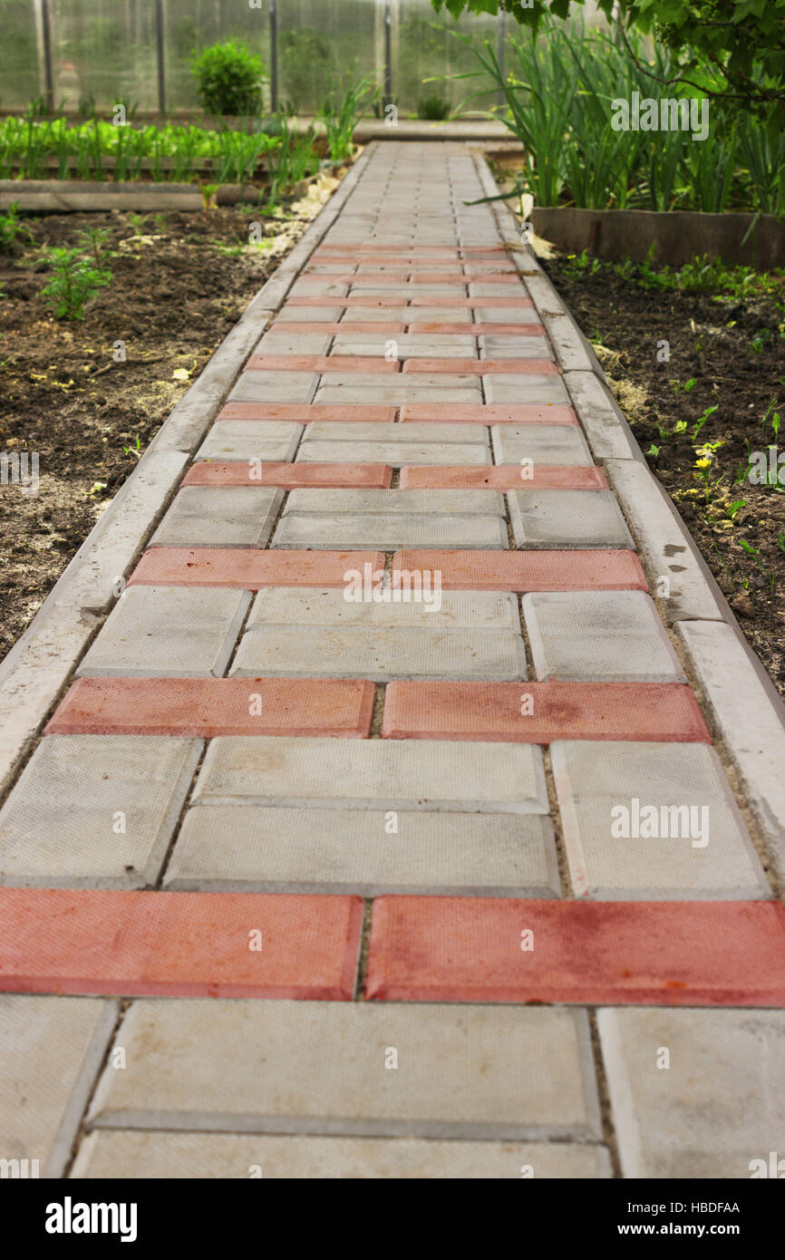 Mixed Concrete And Brick Walkways