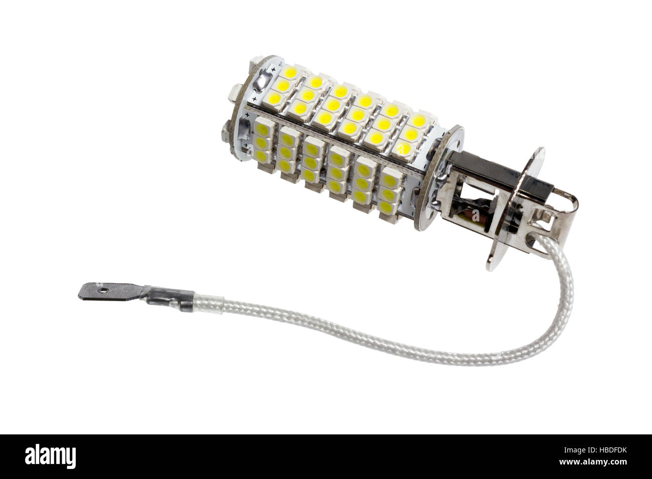 Led lamp for auto isolated on the white background Stock Photo - Alamy