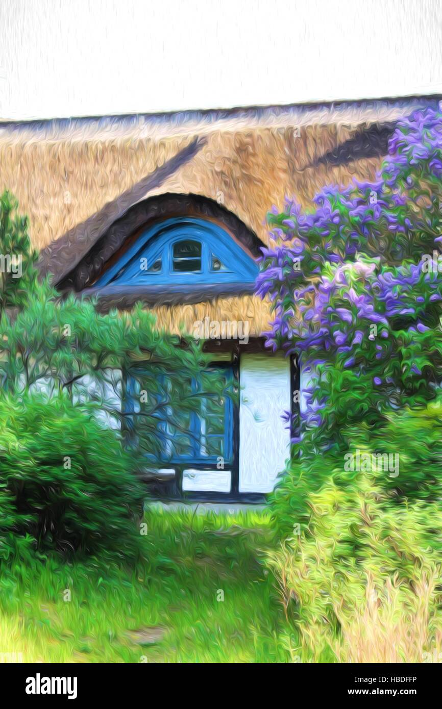 Reed Roof House Stock Photo - Alamy