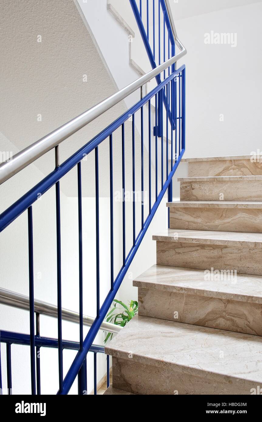 Stairwell metal railing in hi-res stock photography and images - Alamy